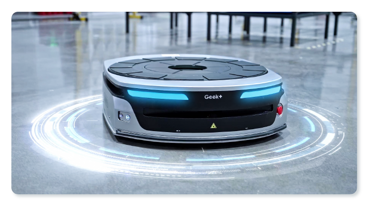 Geek+ classic self-rotation jacking robot MP1000R, a more stable and ...